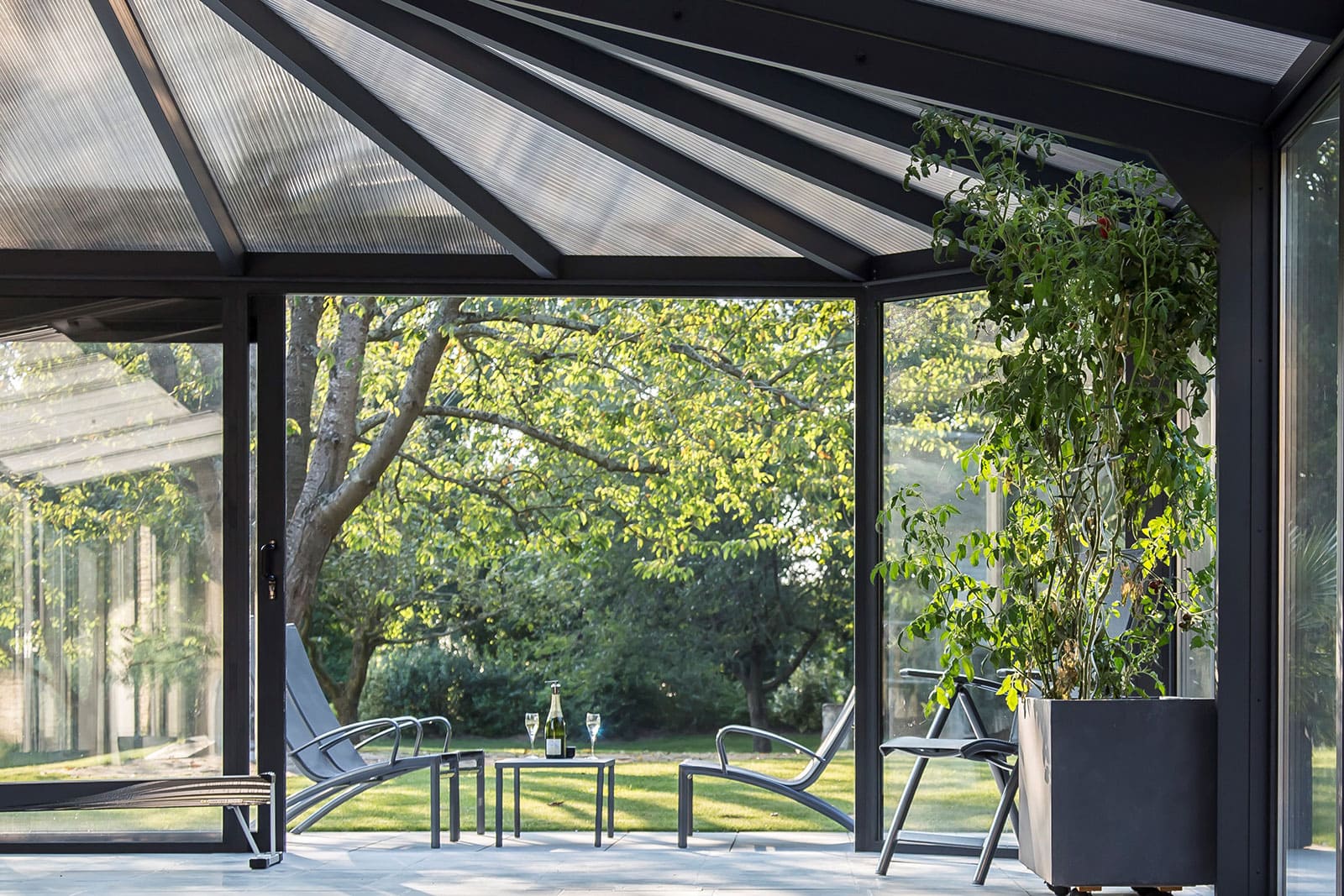 Véranda avec toiture en polycarbonate | Concept Abri Mons